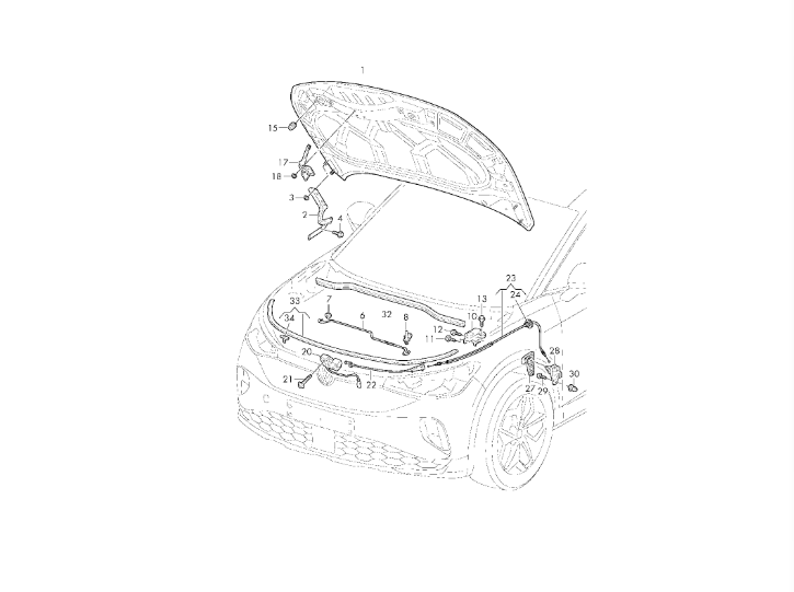 Капот на Volkswagen ID.4X 11A 823 031 A - kalininauto.ru